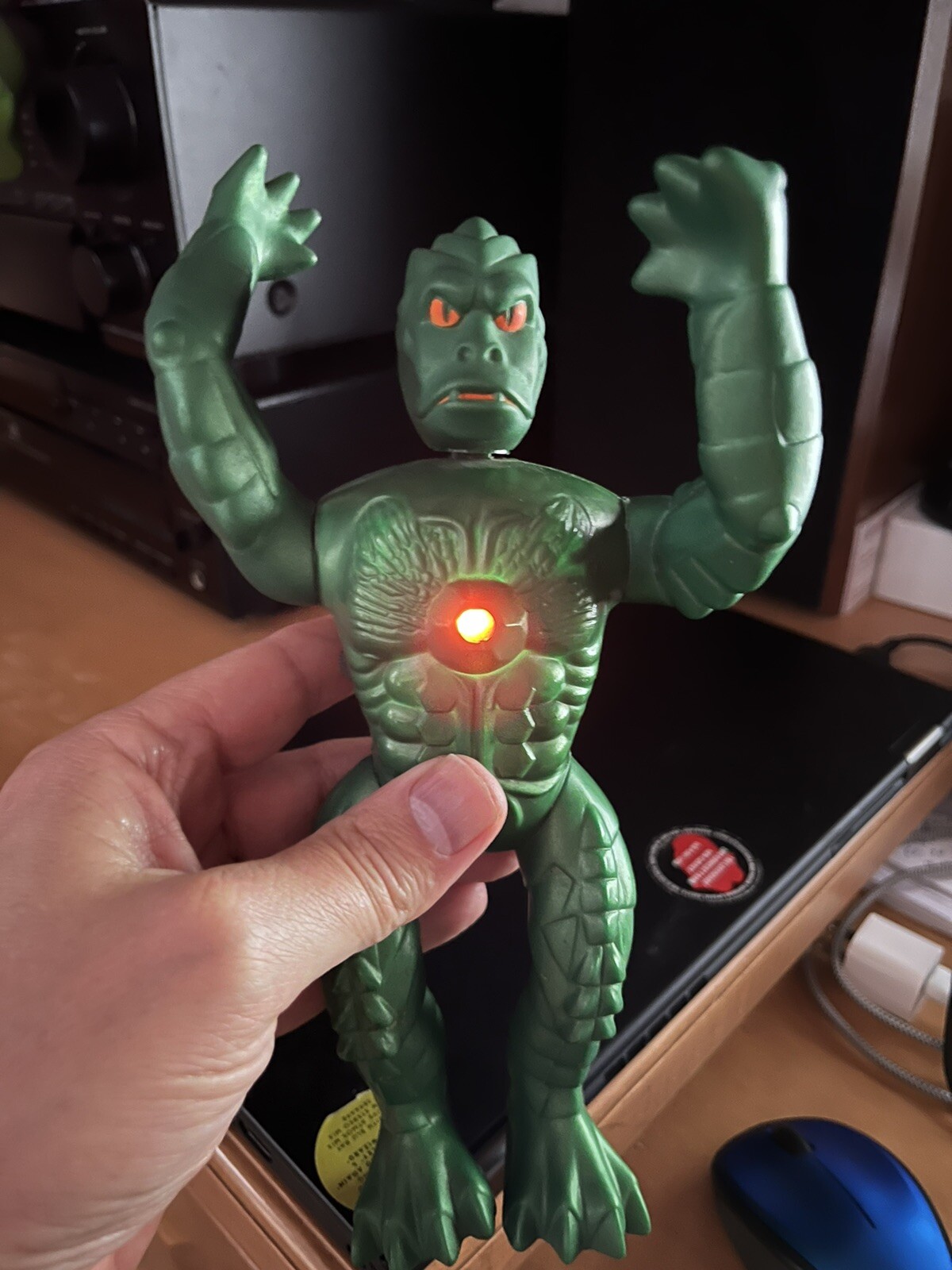 Super GI Joe 1977 Hasbro GOR KING OF THE TERRON Figure WORKING LIGHT ...