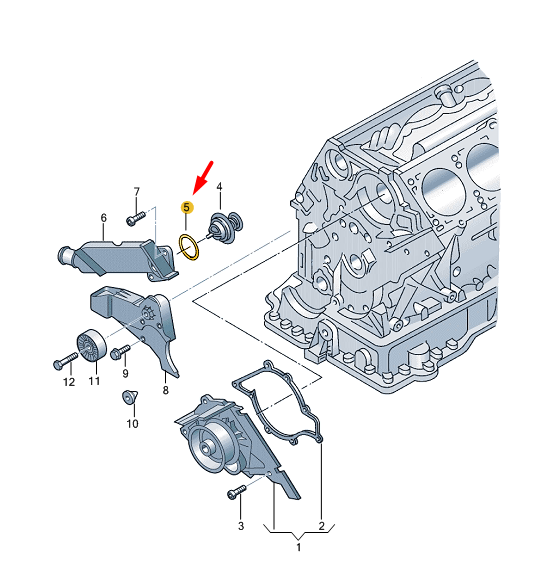 Volkswagen Thermostat Seal Part No N90136802 for sale online | eBay