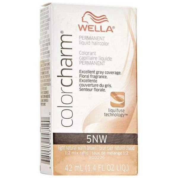 Wella Color Charm Liquid Haircolor 5nw Light Nat Warm Brown 1.4 Oz for ...