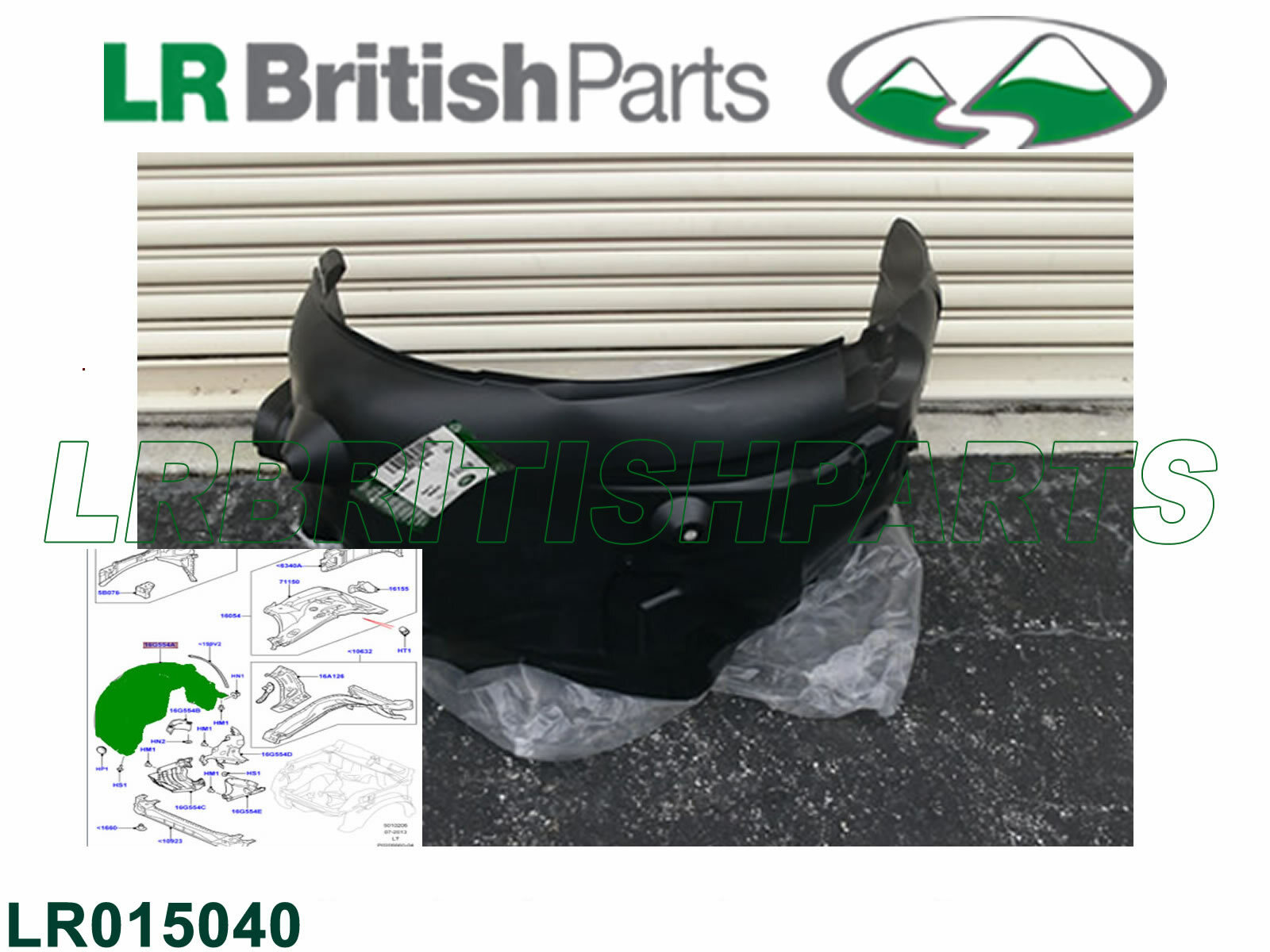 GENUINE LAND ROVER FRONT WHEELARCH RANGE ROVER SPORT 05-13 LH NEW ...