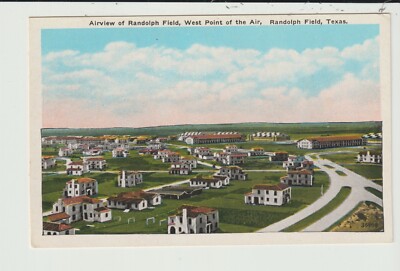POSTCARD AIRVIEW OF RANDOLPH FIELD WEST POINT OF THE AIR RANDOLPH FIELD ...