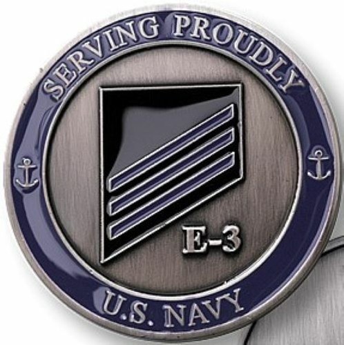 UNITED STATES NAVY RANK E-3 BLUE CONSTRUCTIONMAN COIN | eBay