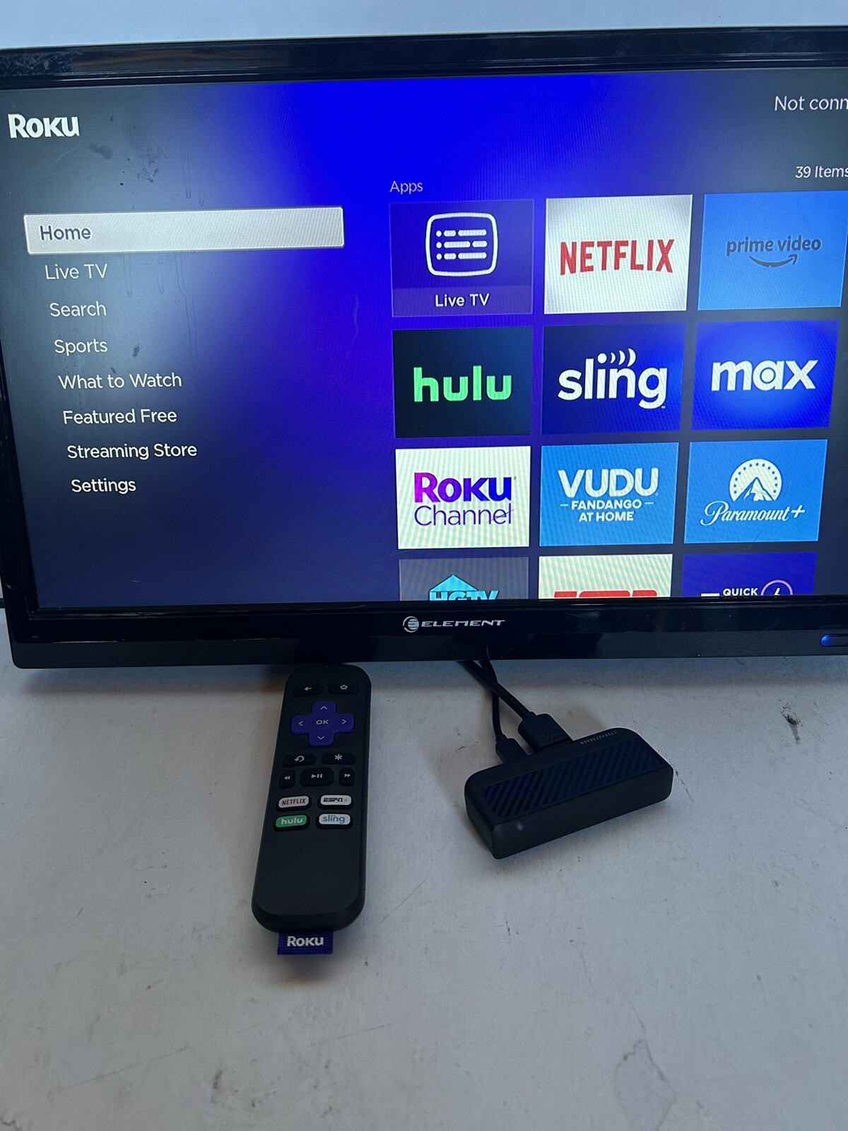Roku 3900X Express HD Streaming Media Player With Remote All Wires ...