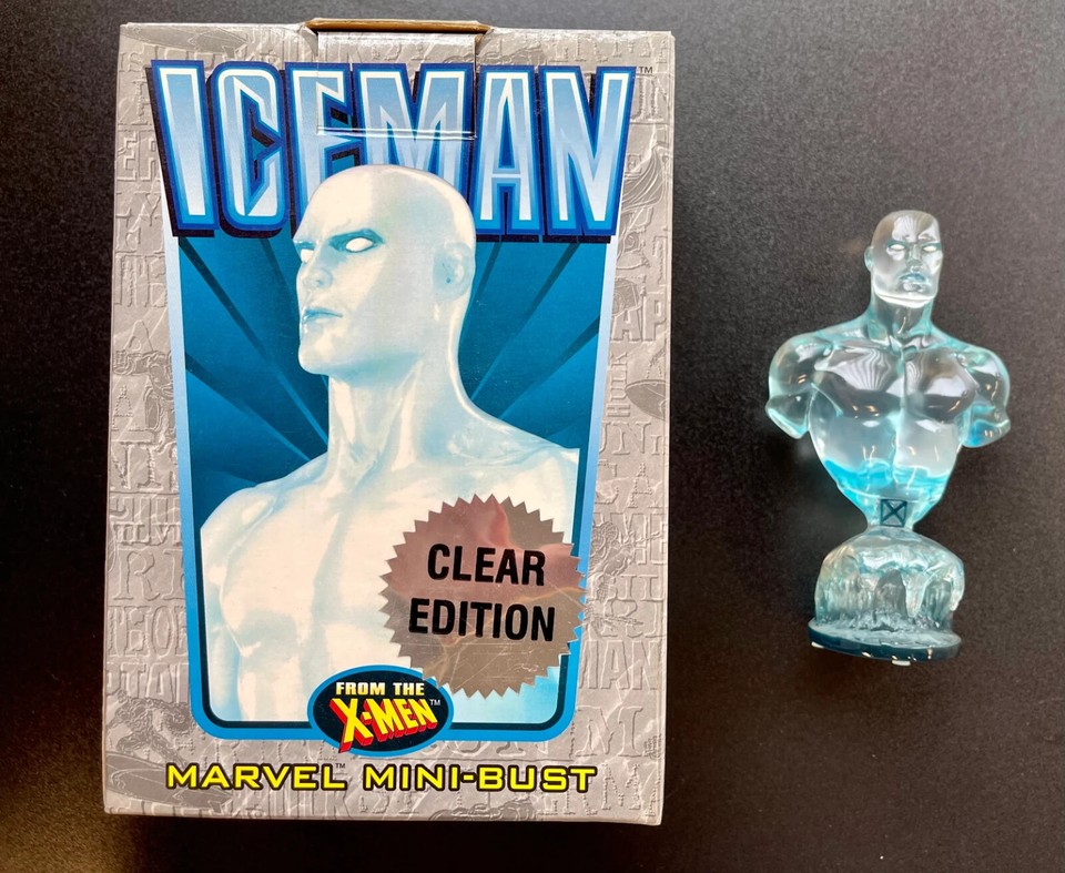 ICEMAN (from the X-Men) Marvel Mini-Bust (Clear Edition) -- [Bowen ...