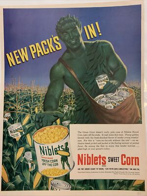Vintage Niblets Sweet Core Jolly Green Giant Magazine Ad Great For ...