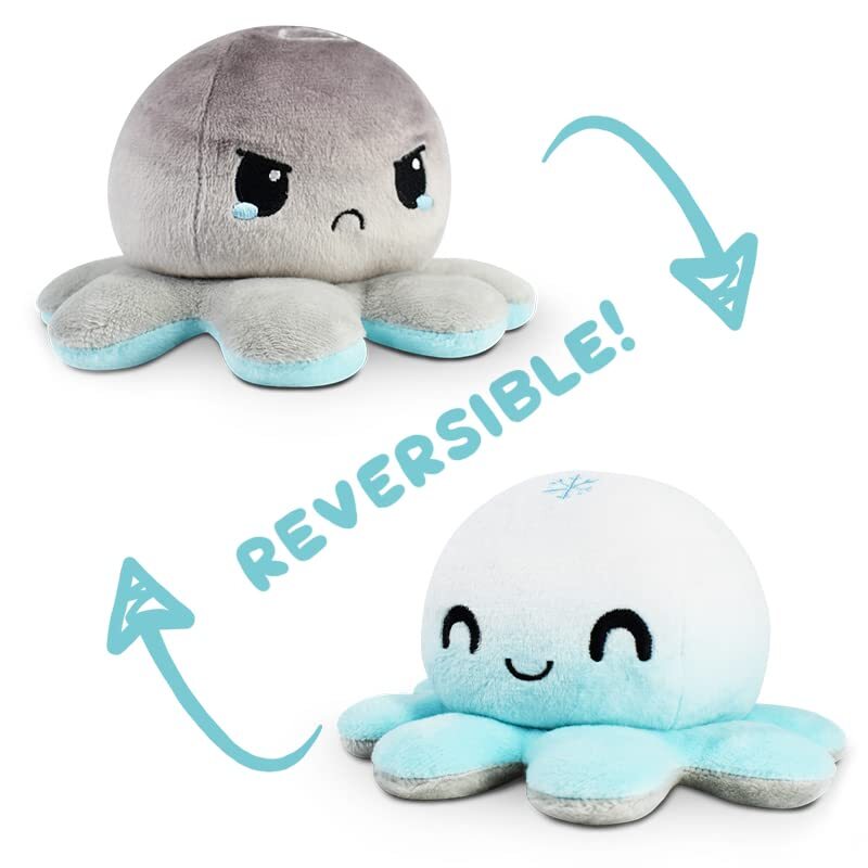 TeeTurtle - The Original Reversible Octopus Plushie - Snowflake + Cloud ...