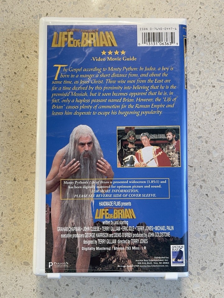 Monty Python's Life of Brian - VHS - 1999 - Collector's Edition - V4 ...