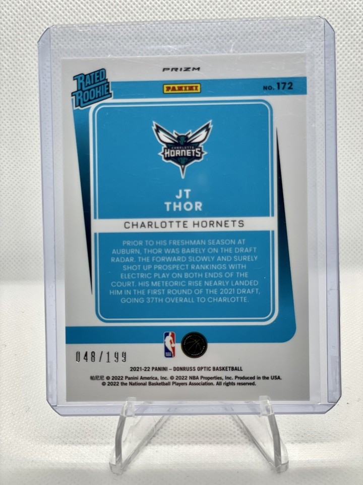 2021-22 Panini Donruss Optic Rated Orange Prizm /199 JT Thor #172 ...