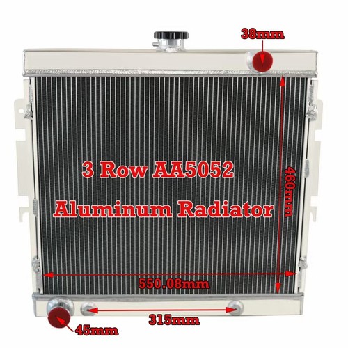 3-Row Aluminium Radiator For Chrysler CL-CM Valiant 4.3L 6cyl Petrol AT ...