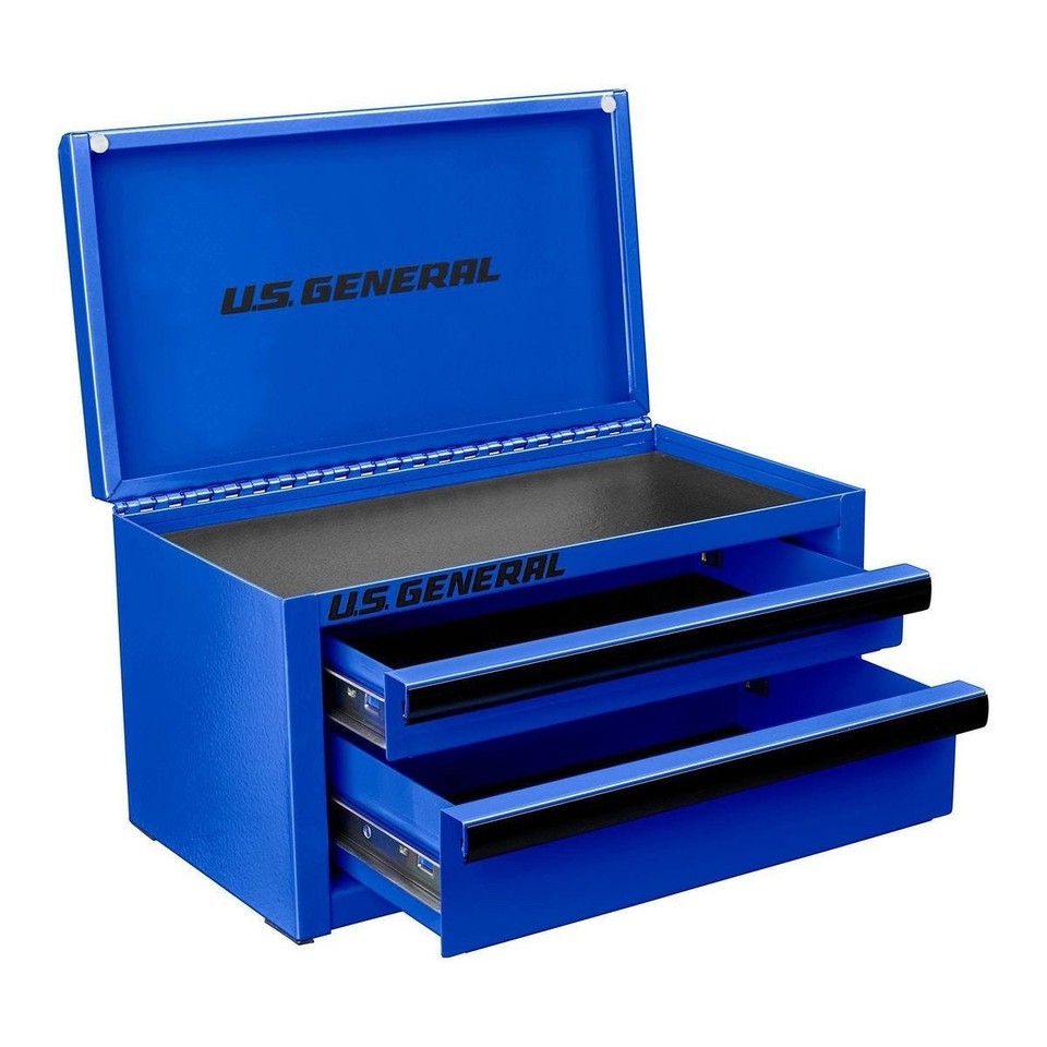 US GENERAL Mini Tool Box Harbor Freight Blue Miniature USA Stock | eBay