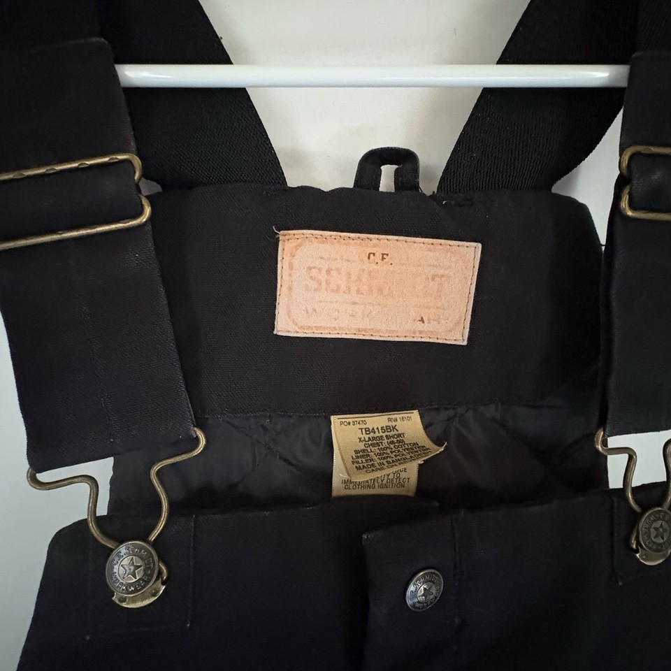 C.E Schmidt Workwear Insulated Coveralls Overalls Black Bibs Men’s XL ...