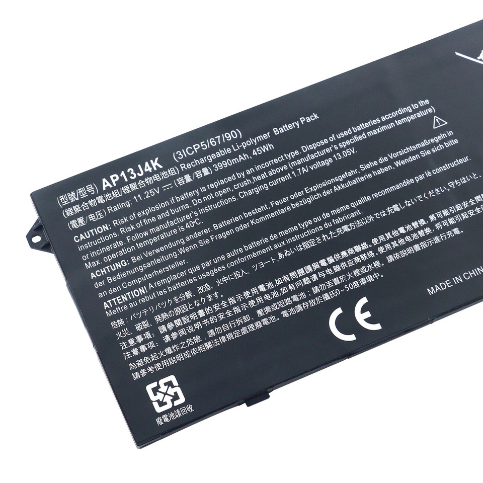 For Acer Chromebook CB3-532 Series Battery 11.4V 45Wh 3920mAh AP13J4K ...