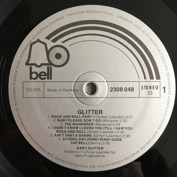 Gary Glitter Glitter LP, Album, Non 1972 Classic Rock, Pop Rock, Glam ...