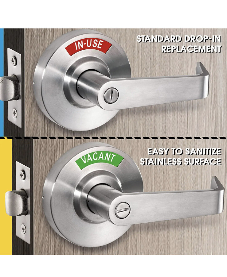 Vacant or In-Use Bathroom Indicator Privacy Handle Lock | Commercial ...