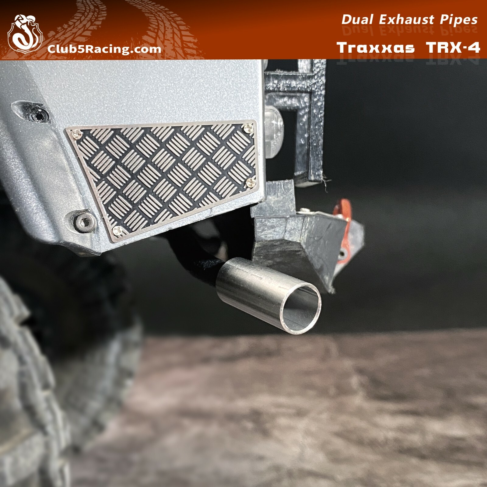 Dual Exhaust Pipes for TRX-4 Defender D110, Bronco Body | eBay