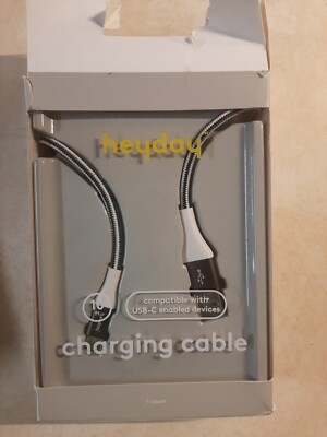 heyday USB-C to USB Charging Cable 10ft - Black/White/Gunmetal | eBay