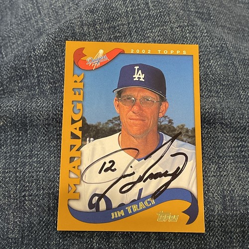 JIM TRACY 2002 Topps # 306 autographed signed baseball card L.A ...