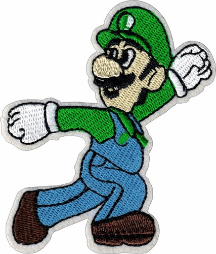 Patch - Luigi Running Super Mario Brothers Video Game Nintendo Sew Iron ...