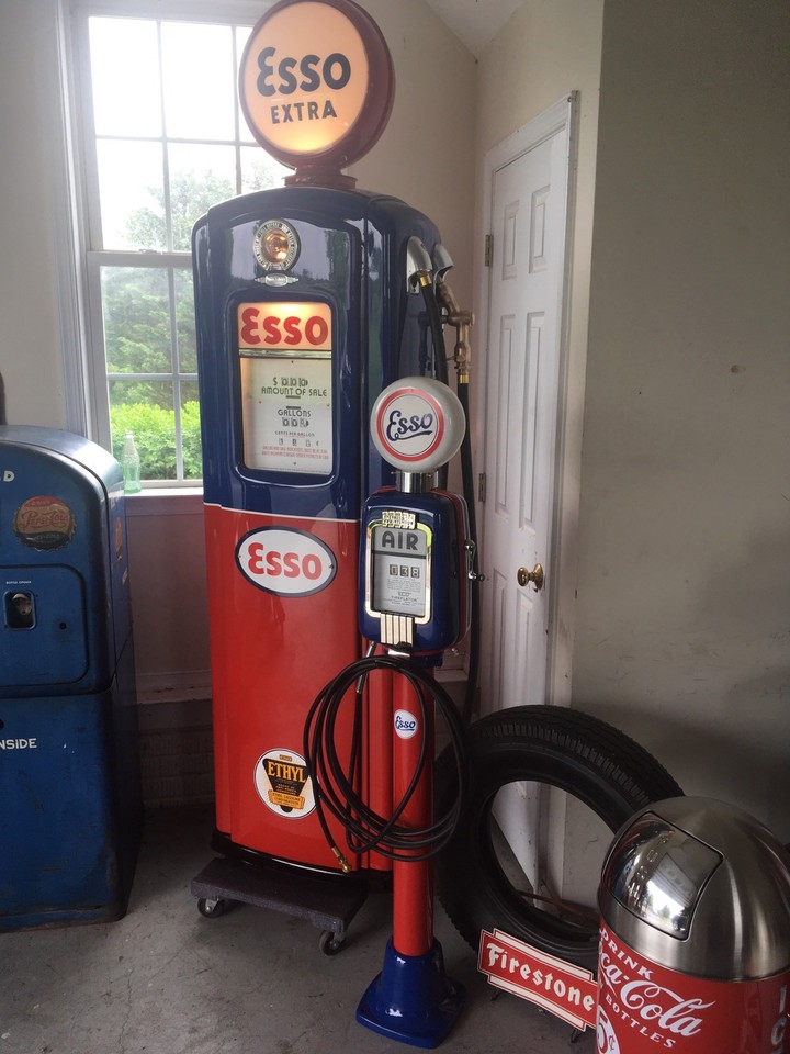 Vintage Esso Bennett Gas Pump Eco Air Meter Gas Oil Esso Station | eBay