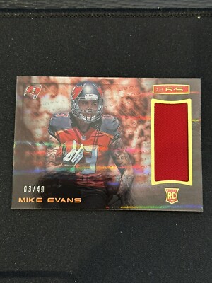 2014 Rookies & Stars Rookie Materials Longevity Gold Mike Evans Patch ...