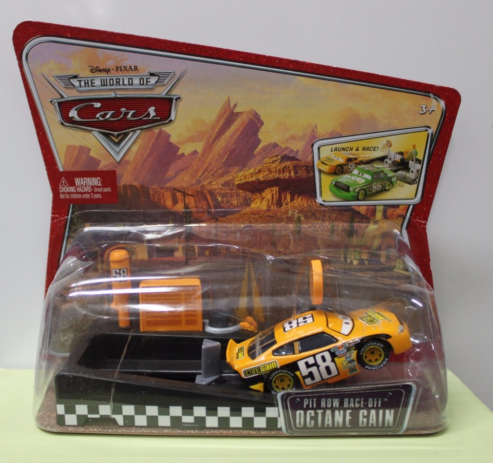 6-SET PIT ROW RACE-OFF Disney Pixar Cars World WoC Launcher King Octane ...