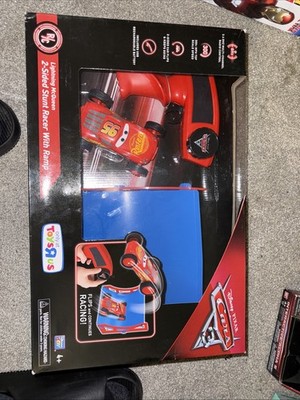 Disney Pixar Cars 3 Red Lightning McQueen 2-Sided RC Stunt Racer & Ramp ...