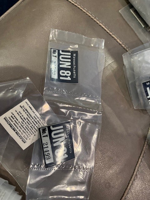Group: 350+ Massachusetts License Plate Expiration Stickers from 1981 ...