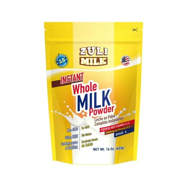 Instant Whole milk Powder dry milk Powder 16 OZ ZULI Milk Non-GMO ...