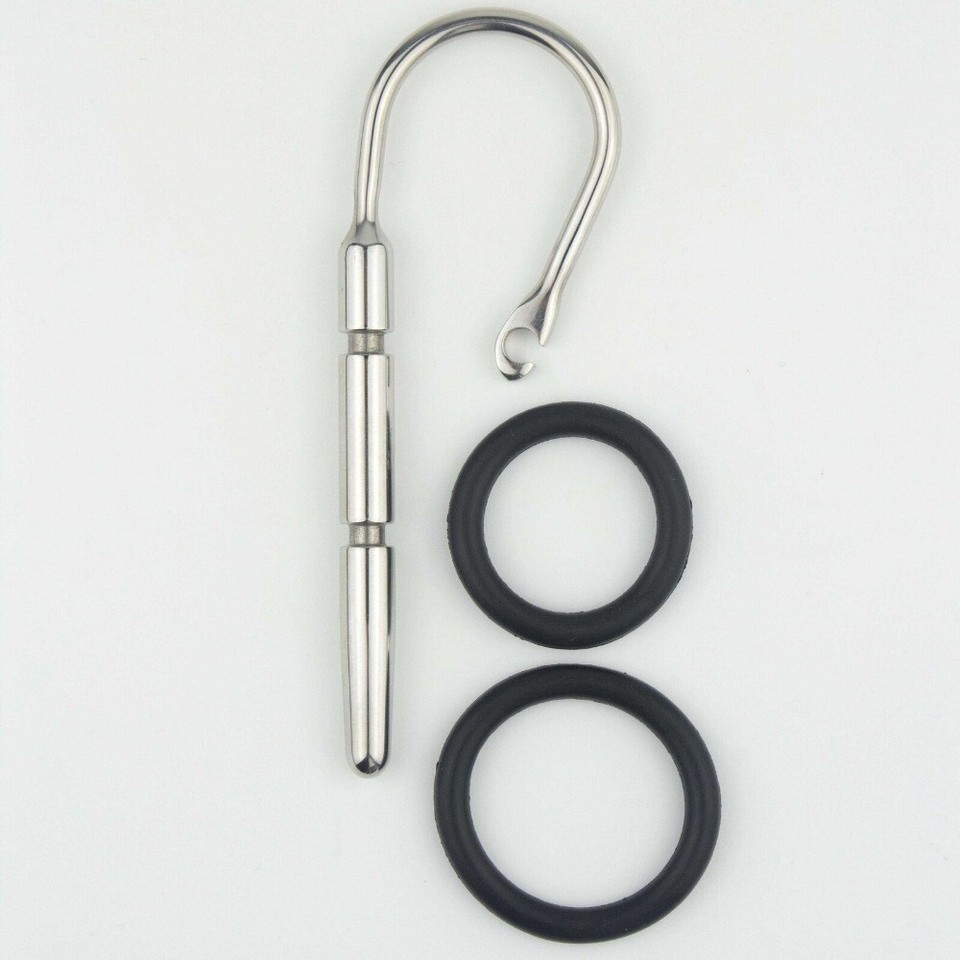 Male Stainless Steel Beads Long Urethral Plug Sounding Penis Plug Rod ...