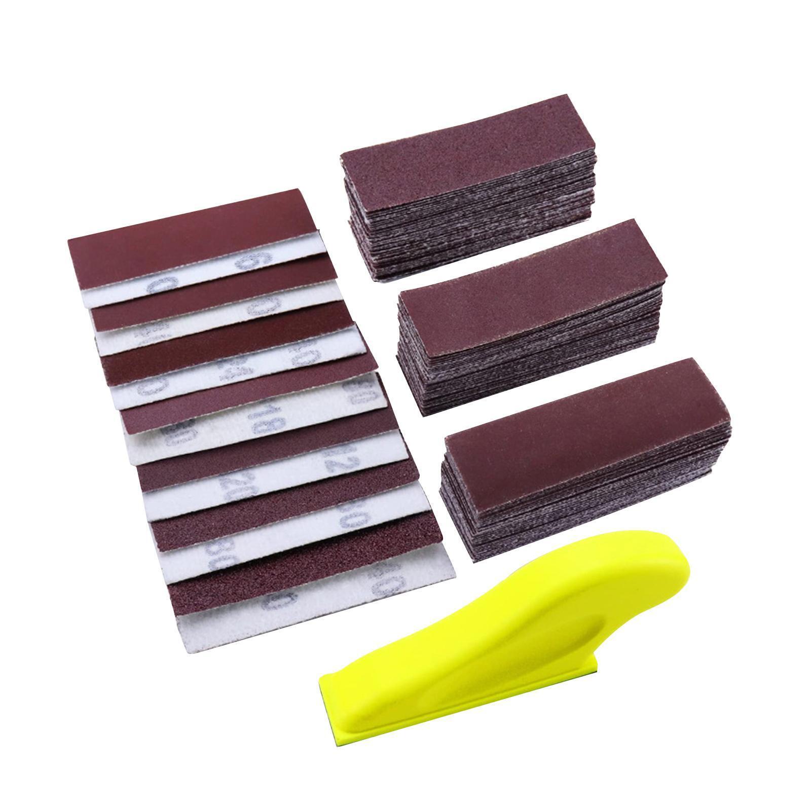 121 Pieces Hand Sander Kit Small Sanding Tool for Woodworking Tight ...
