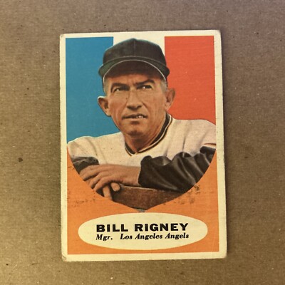1961 Topps Baseball Bill Rigney Los Angeles Angels Card #225 | eBay