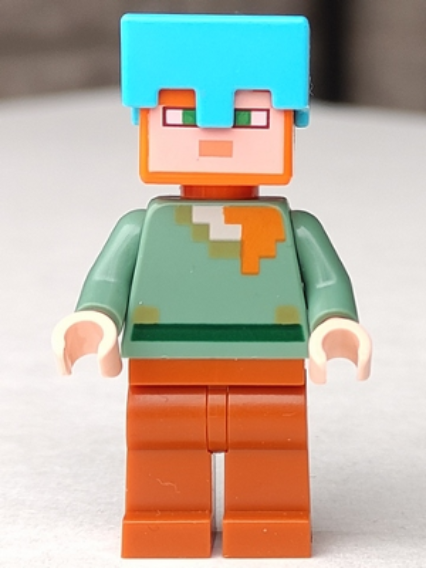 Lego Alex with Diamond Helmet Minifigure Minecraft - min062 - 21142 | eBay