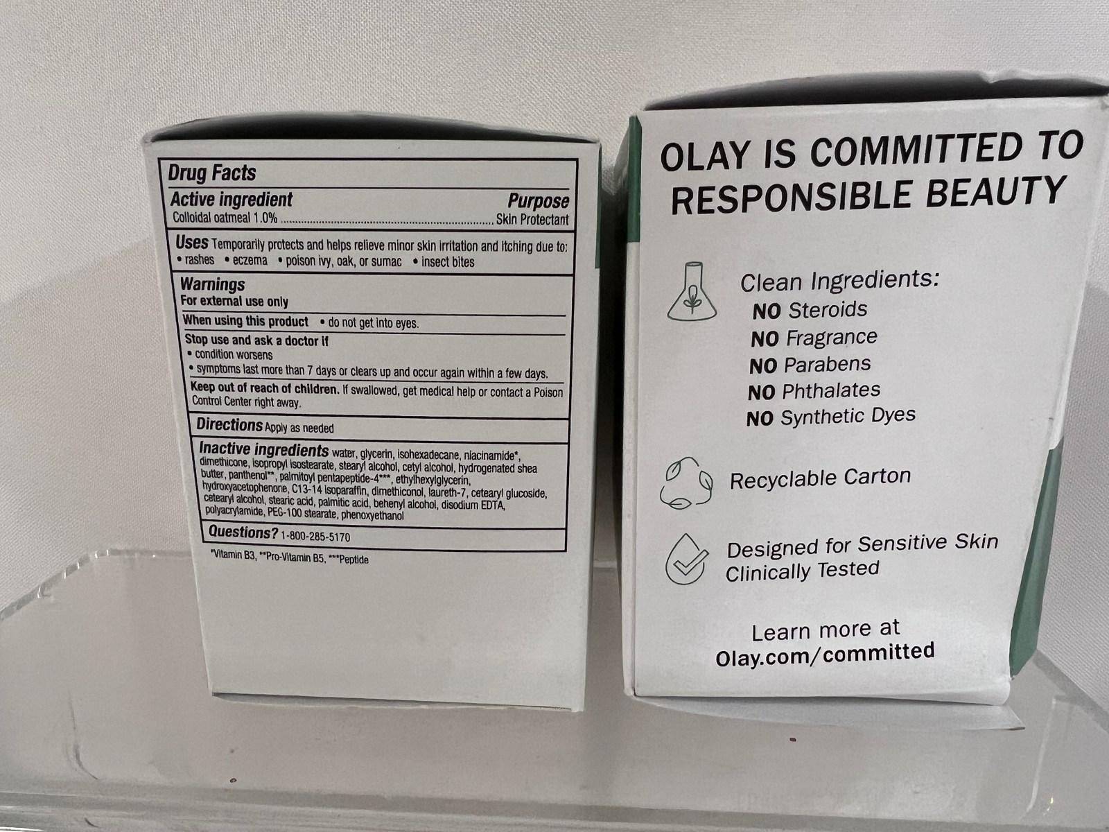 (4) Olay Sensitive Eczema Therapy Skin Relief Cream Colloidal Oatmeal ...