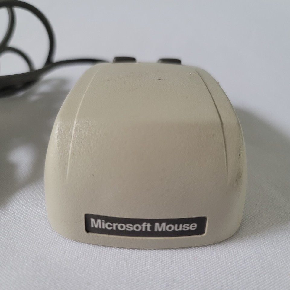 Vintage Rare Microsoft 2-Button 9-Pin Serial 1980's Computer Mouse ...