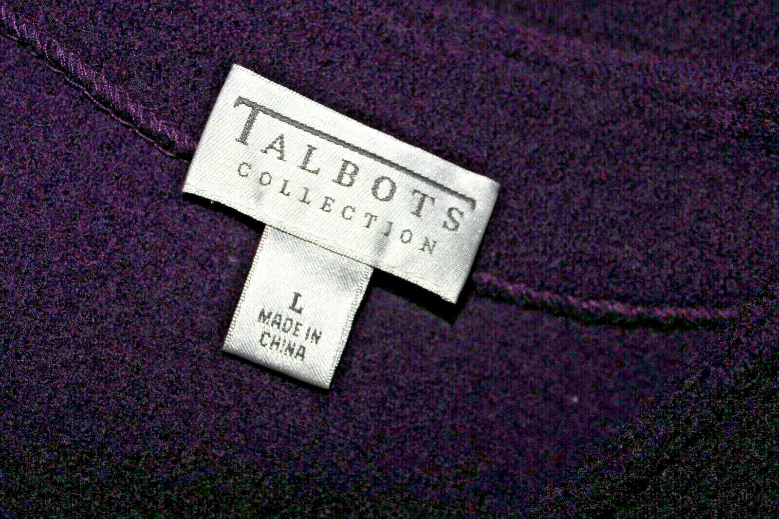 TALBOTS COLLECTION Purple Merino Wool Jacket Pockets … - Gem