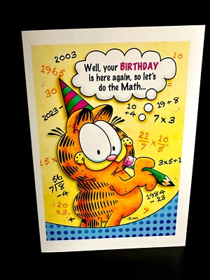 GARFIELD BIRTHDAY Card (5"x7") | eBay