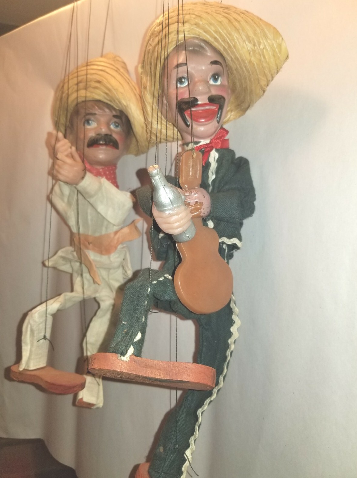 Lot 2 Vintage Mexican String Puppet Marionettes Guitar Good Condition ...