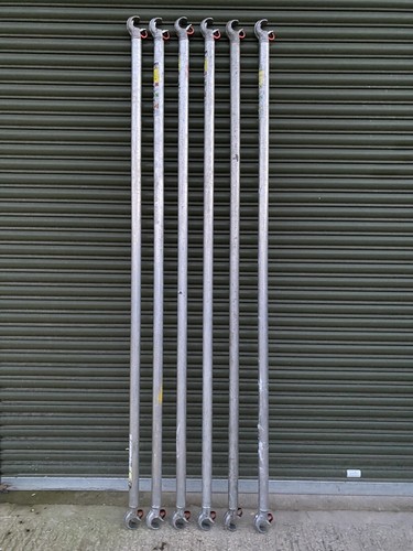 6 x Genuine 2.5m Boss Youngman Horizontal Saffold Tower Poles Braces ...