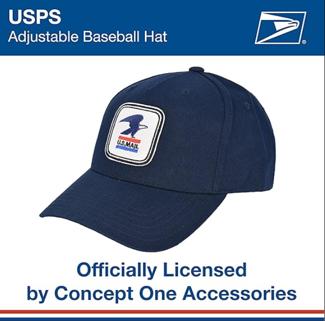 USPS Eagle Embroidered Snapback Hat Curved Brim Baseball Cap One Size ...