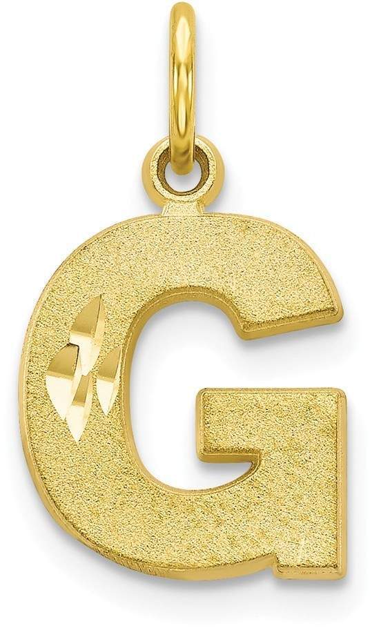 10K Yellow Gold Initial G Charm 10C768G | eBay
