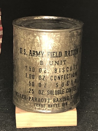 9 41 WWII US Army Field Ration C B Unit Miller Parrott Baking Co Terre ...