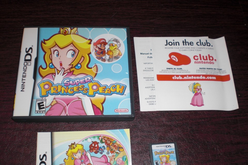 Super Princess Peach AUTHENTIC GENUINE COMPLETE CIB 4 Nintendo DS DSi ...