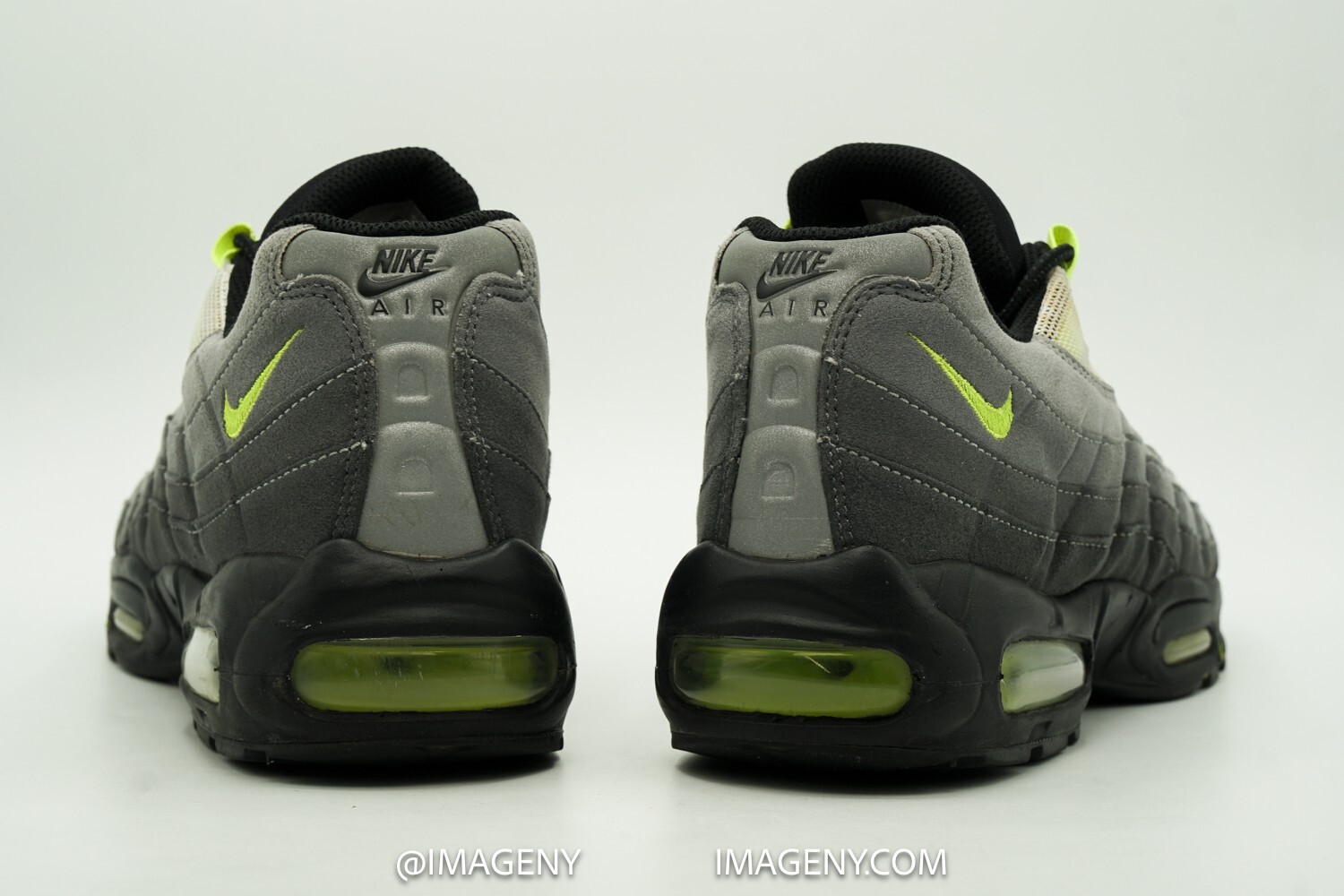 NIKE AIR MAX 95 USED SIZE 10 UENO MITA PROTOTYPE BLACK NEON YELLOW ...
