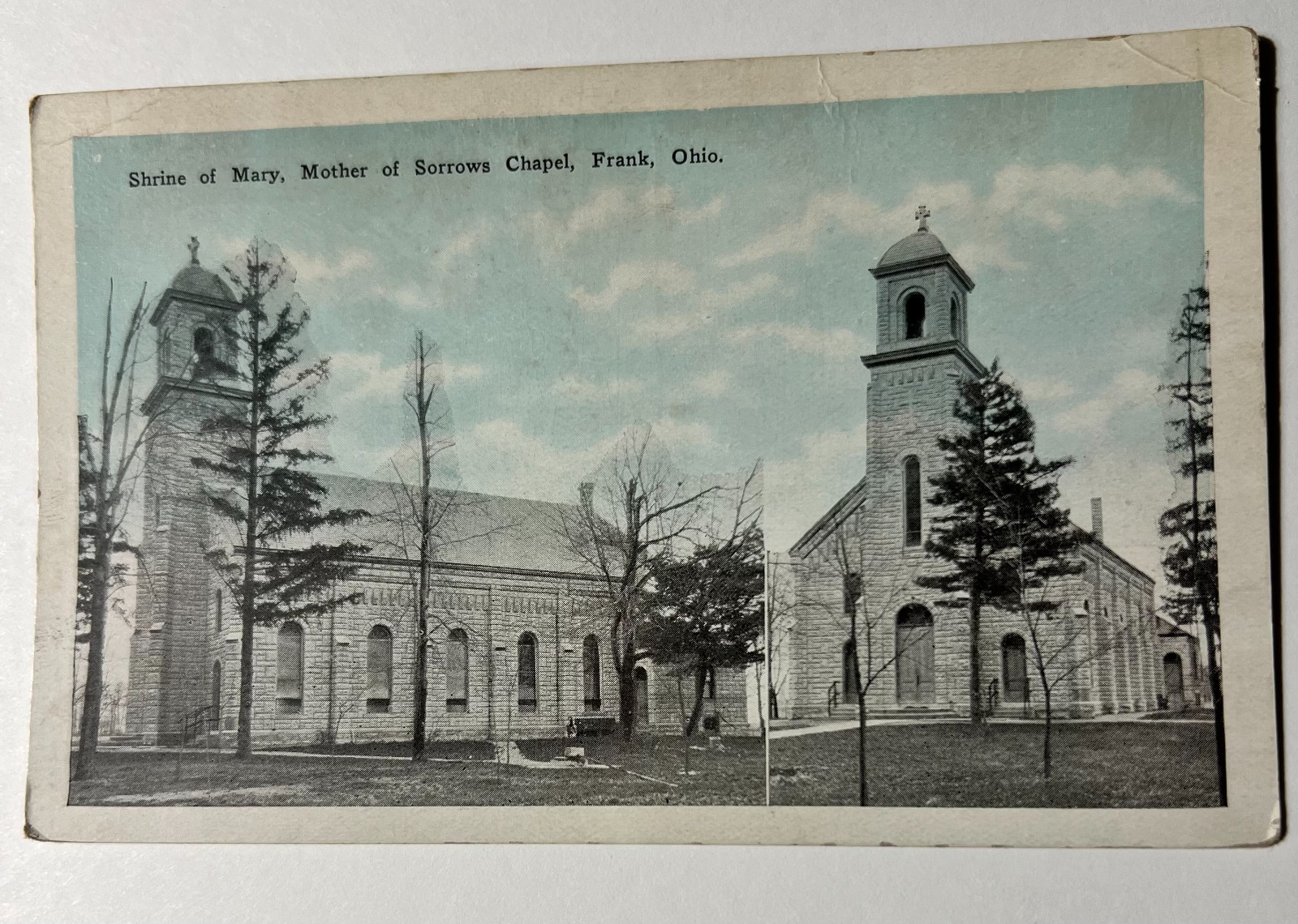 3 Postcards Frank Ohio Mother of Sorrows, Sorrowful Mother Shrine ...