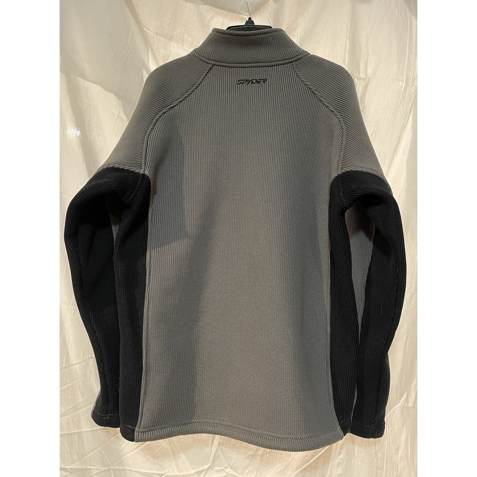 SPYDER Core Full Zip Jacket Men’s Large Heavyweight Black/Gray Sweater ...