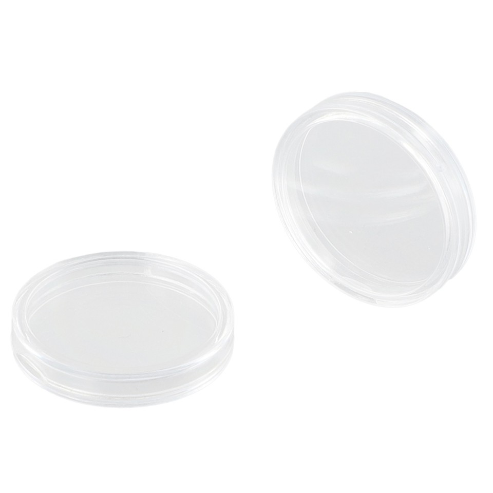 100x 26mm Transparent Round Plastic Coin Capsule Collection /display ...