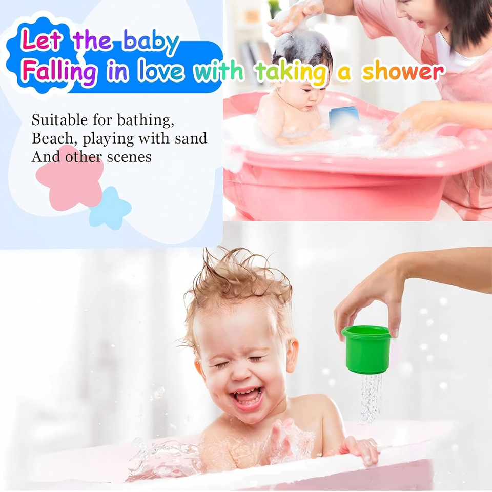 Stacking Cups, Toys for Toddlers 1-3 Year Old Stack and Count, Colorful ...