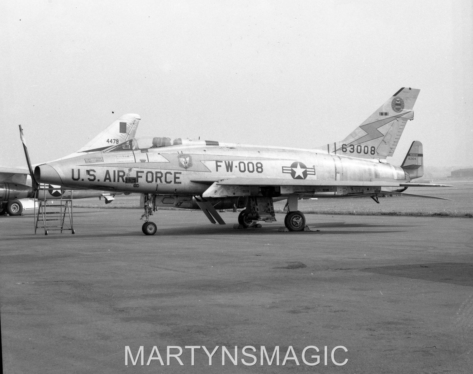 60x60mm Aircraft Negative 63008 USAF North American Super Sabre @ Prestwick 1960 | eBay UK