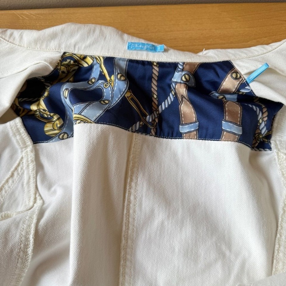 J MCLAUGHLIN COLBY JEANS JACKET BOXY CHIC PREPPY CASUAL CLASSIC ...