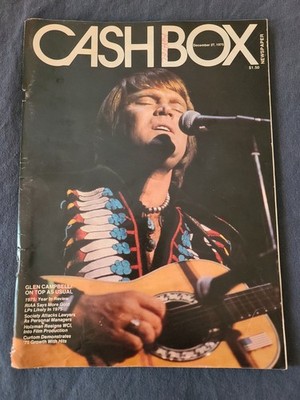 Vintage December 27 1975 Cash Box Magazine Glen Campbell Who John ...